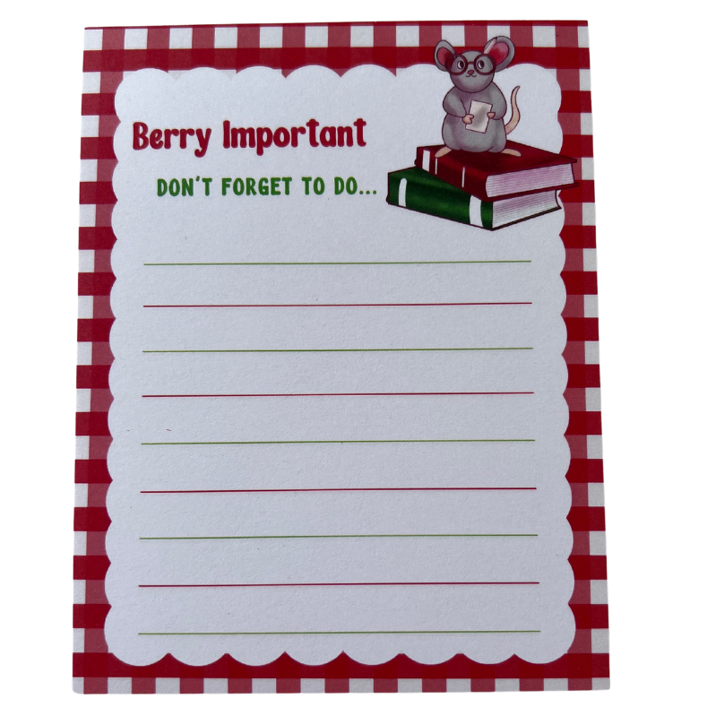 Berry Important NotePad – Daily With Jules